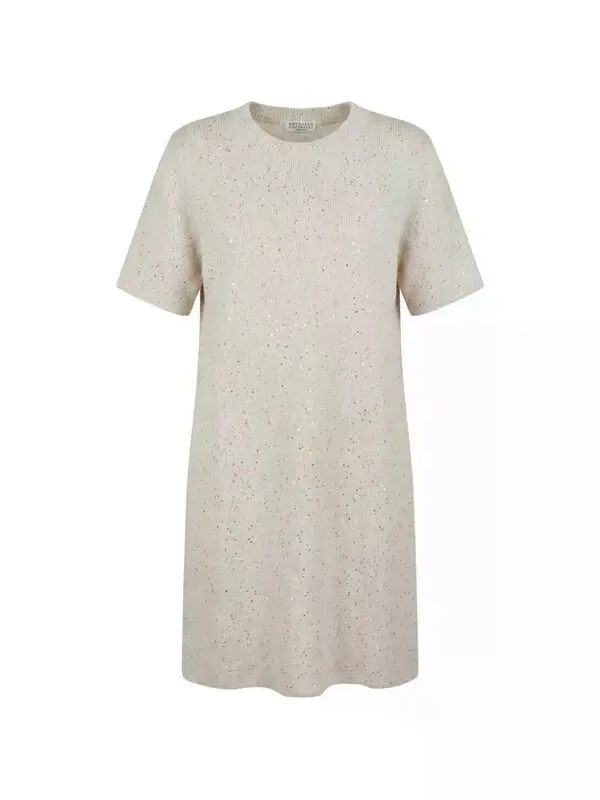 Brunello Cucinelli Sequin-embellished Knitted Dress