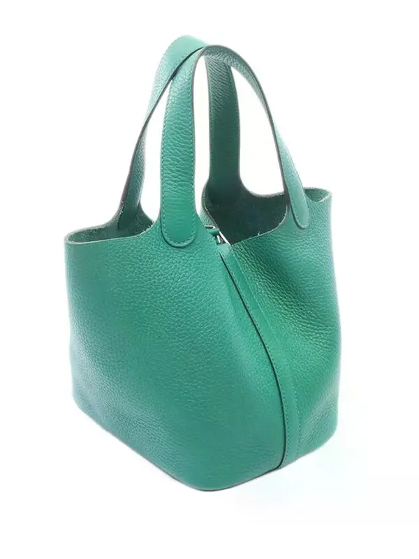 Hermès Clemence Picotin Lock 18 Handbag - Green