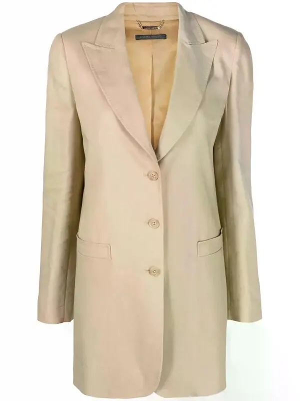 Alberta Ferretti Longline Single-breasted Blazer