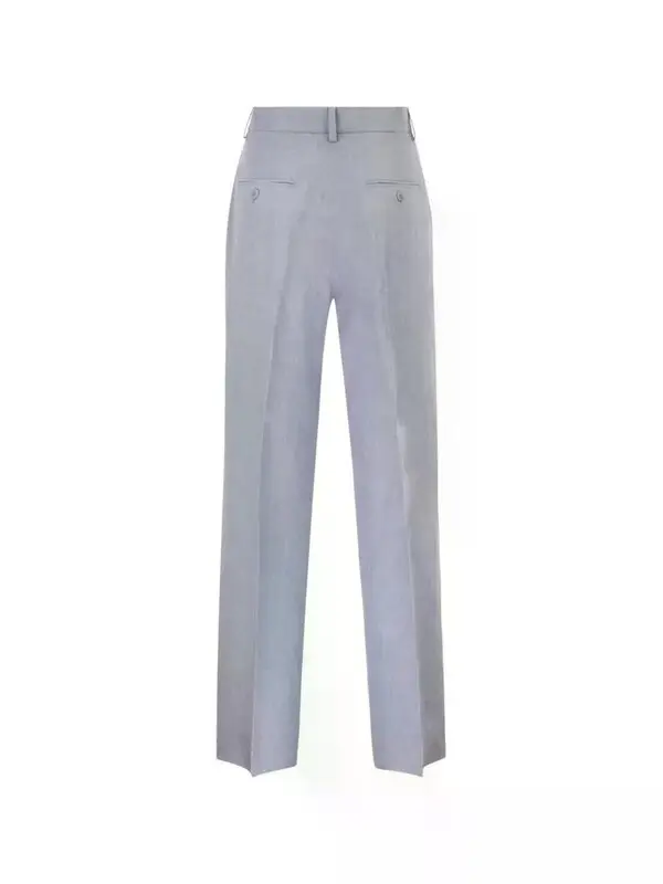 Max Mara Pressed-crease Linen Trousers