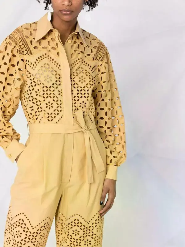 Alberta Ferretti Broderie Anglaise Jumpsuit