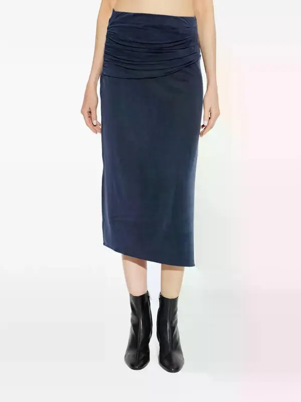 IRO PARIS Ruched Midi Skirt