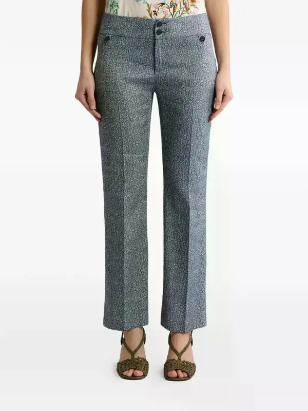Etro Jacquard Micro-medallion Trousers