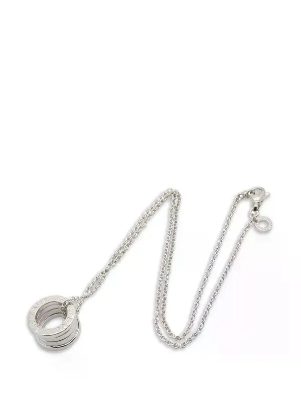 BVLGARI 18kt White Gold B.zero1 Pendant Necklace - Silver