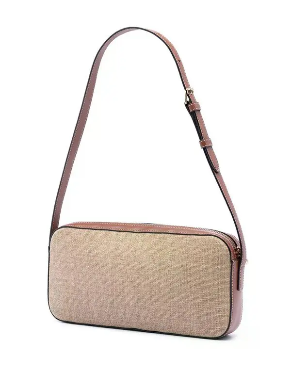 Celine Canvas And Calfskin Triomphe Camera Shoulder Bag