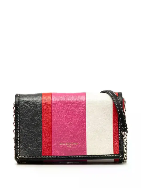 Balenciaga 2018 Lambskin Bazar Crossbody Bag - Multicolour