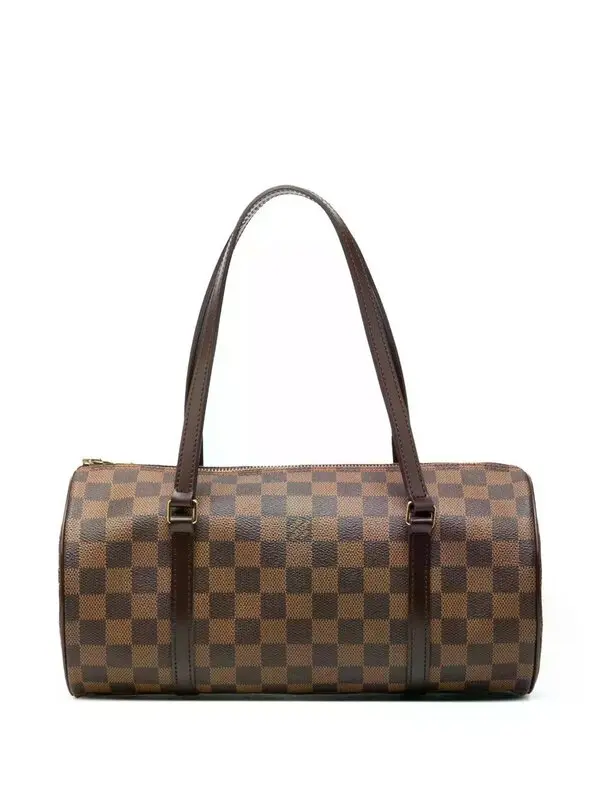LOUIS VUITTON Damier Ebene Papillon 30 Handbag - Brown