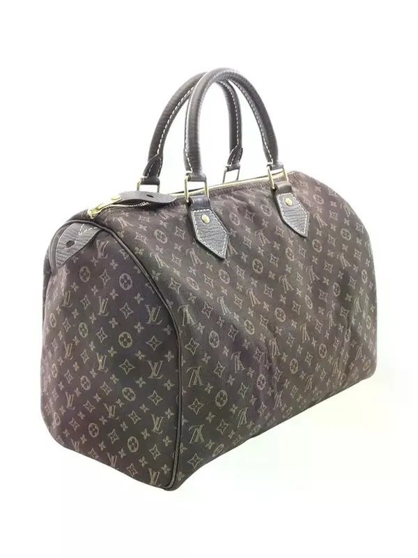 LOUIS VUITTON Monogram Mini Lin Speedy 30 Boston Bag - Brown