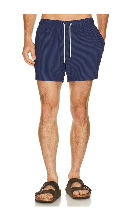 VINTAGE SUMMER Stripe Knit Shortie Volley - Blue