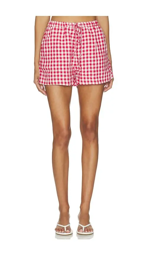 Rails Jenner Gingham Shorts - Red