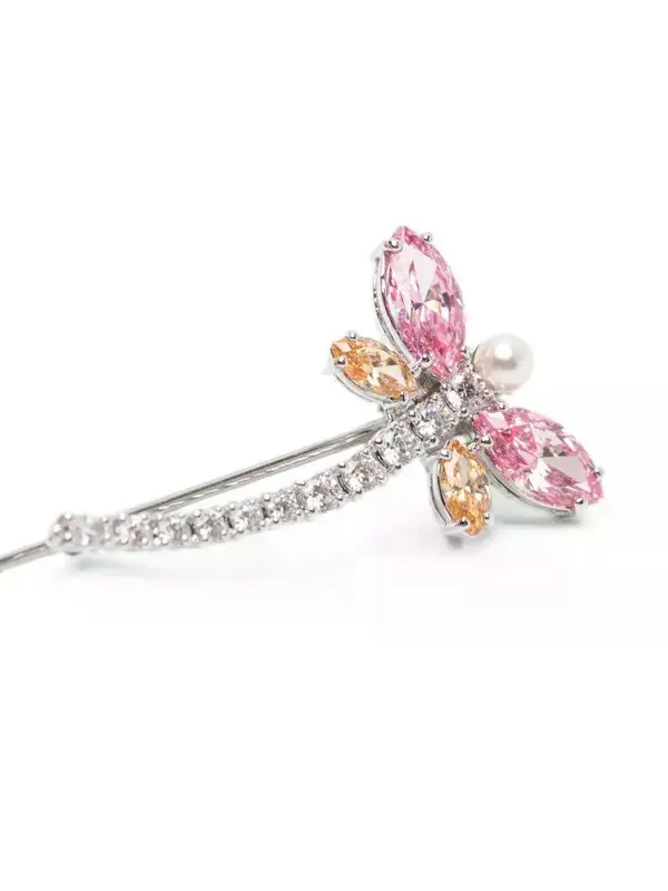 SWAROVSKI X Ariana Grande Crystal And Cubic Zirconia Brooch - Silver