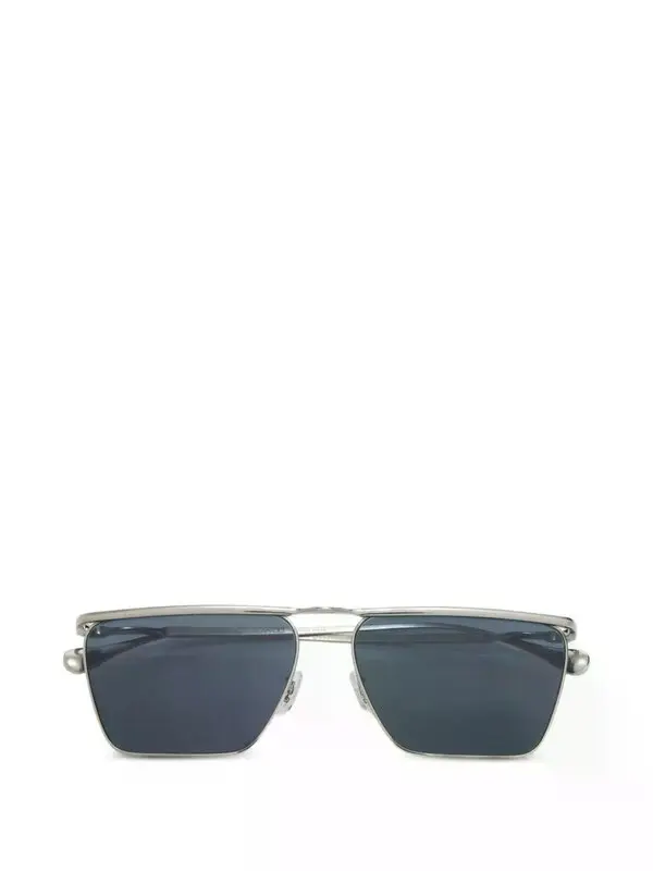 JIL SANDER Wireframe Rectangle-frame Sunglasses - Silver