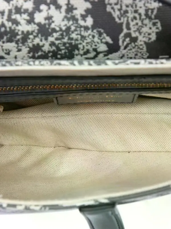 Dior 2021 Reverse Toile De Jouy Saddle Bag - Grey