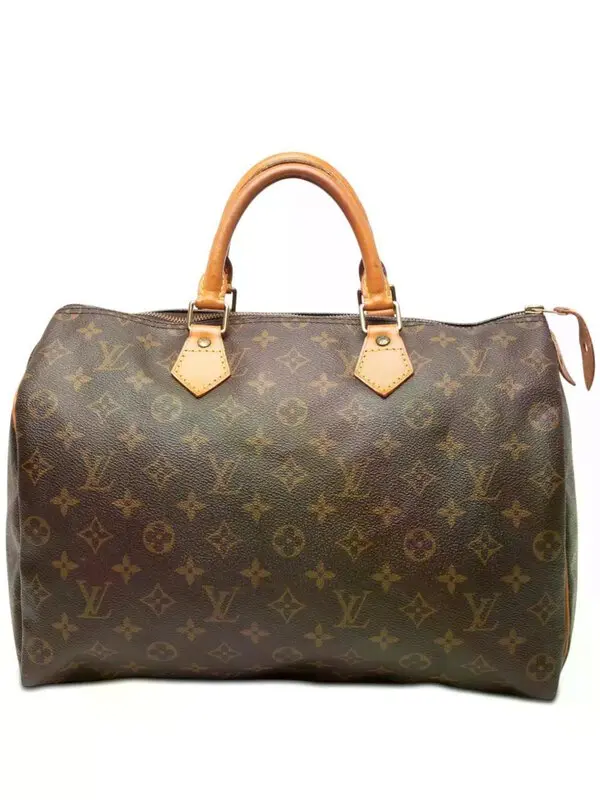 LOUIS VUITTON 1994 Monogram Speedy 35 Boston Bag - Brown