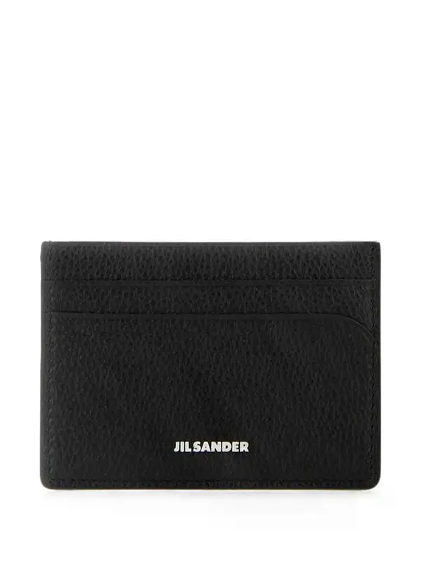 JIL SANDER Grained-leather Card Holder - Black