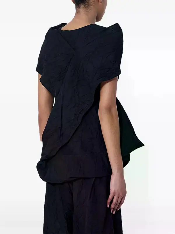 LIMI FEU Cotton Draped Zip-fastening Sleeveless Blouse