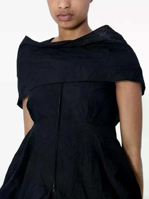 LIMI FEU Cotton Draped Zip-fastening Sleeveless Blouse