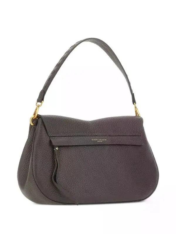 GIANNI CHIARINI Helena Round Grained Leather Shoulder Bag - Brown