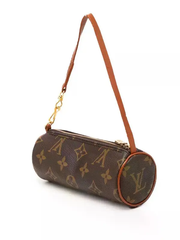 LOUIS VUITTON Monogram Papillon Pochette Handbag - Brown