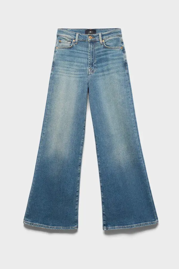 7 For All Mankind Petite Ultra High Rise Jo In Luxe Vintage Sea Level - Denim