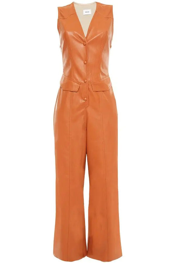 Nanushka Freya Vegan Leather Jumpsuit