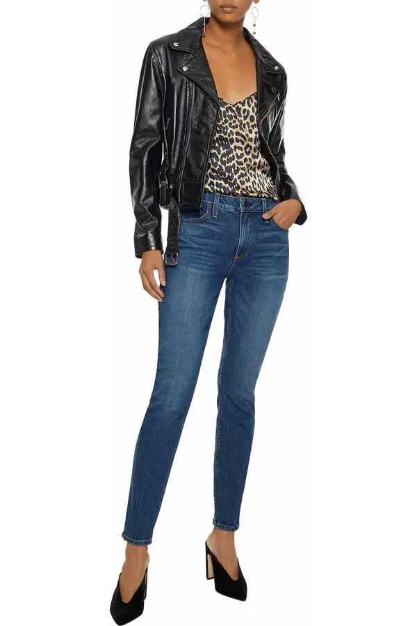 Alice + Olivia Studded Mid-rise Skinny Jeans