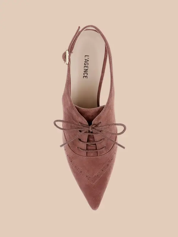 L'Agence Shreya Suede Slingback Pump