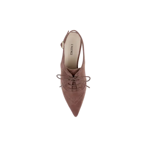 L'Agence Shreya Suede Slingback Pump - Hazel Suede