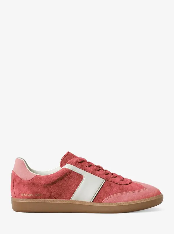 Michael Kors Jovie Suede Color-block Sneakers - Pink