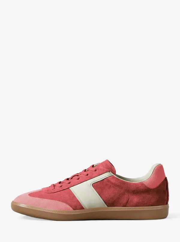 Michael Kors Jovie Suede Color-block Sneakers - Pink