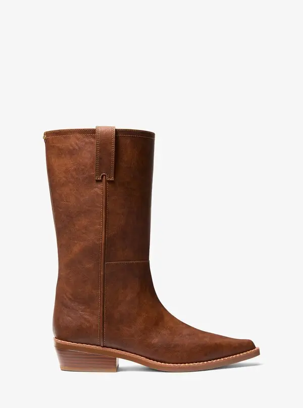 Michael Kors Farren Distressed Calf Boots - Brown