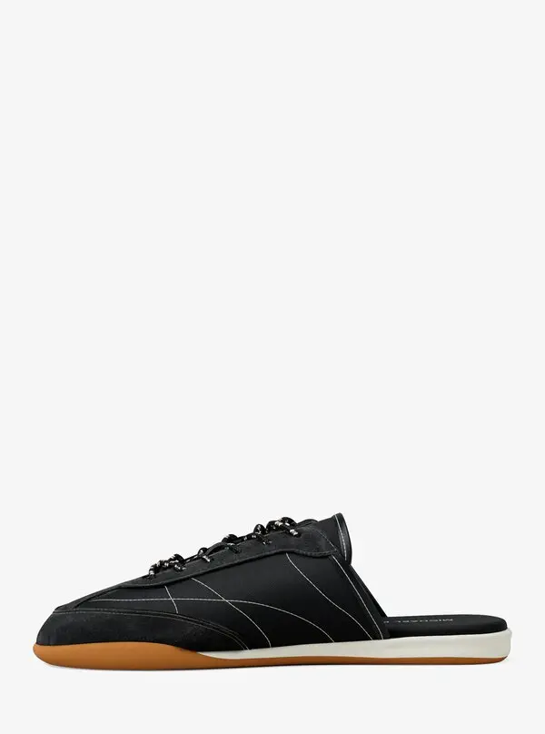 Michael Kors Nolan Nylon And Suede Mule - Black