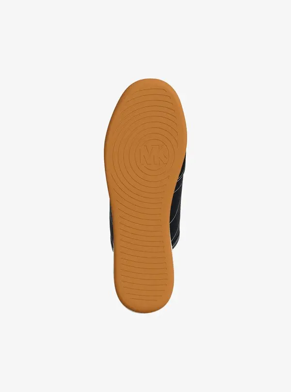 Michael Kors Nolan Nylon And Suede Mule - Black