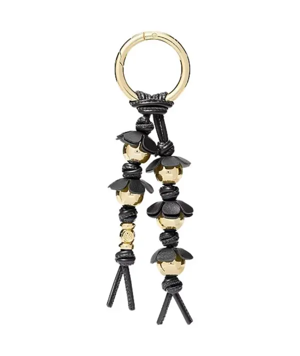 Michael Kors Embellished Floral Bag Charm - Black