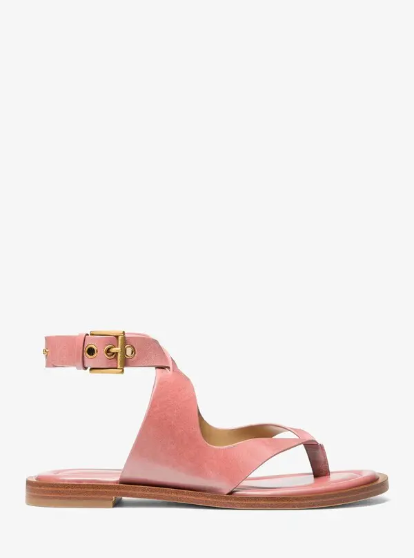 Michael Kors Irene Leather Thong Sandal - Pink