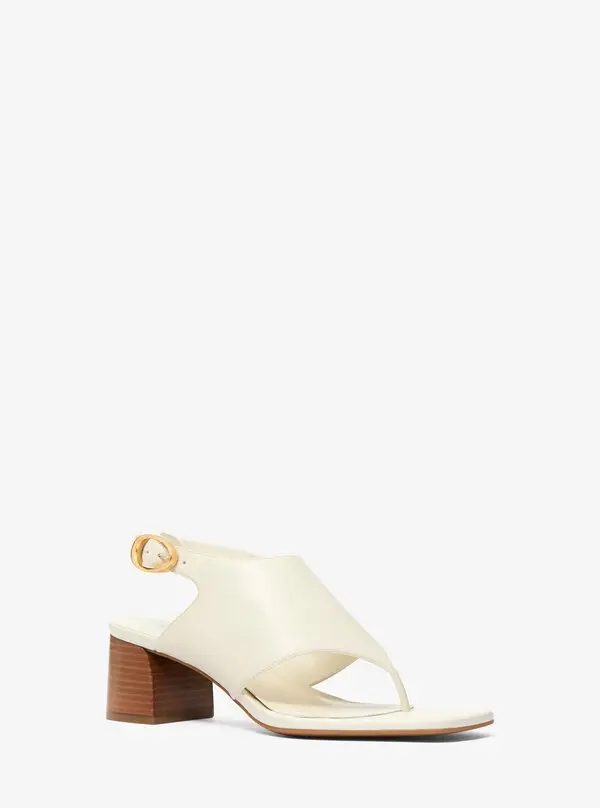 Michael Kors Kya Leather Thong Sandal - Natural