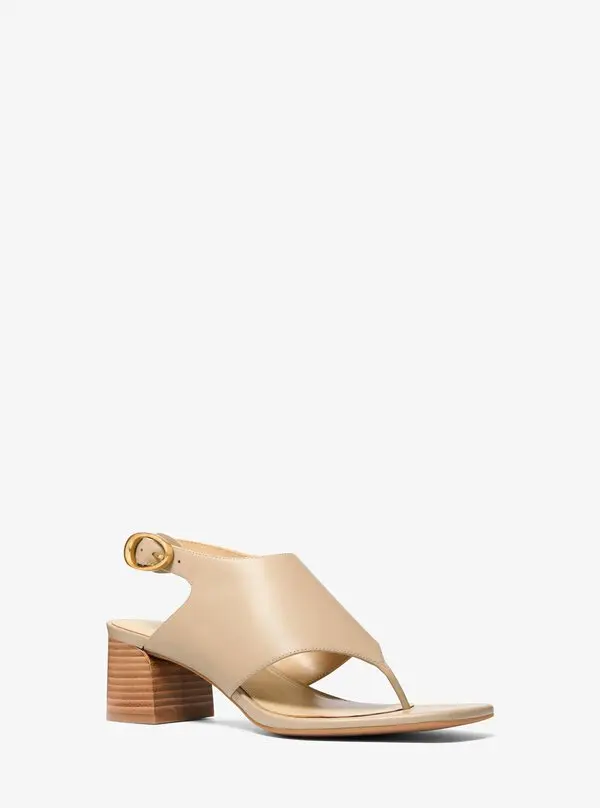 Michael Kors Kya Leather Thong Sandal - Natural