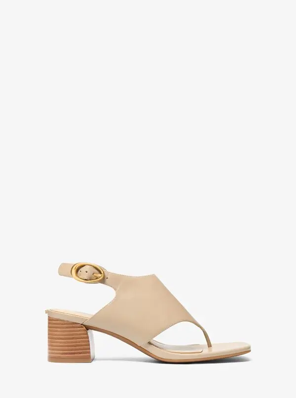 Michael Kors Kya Leather Thong Sandal - Natural