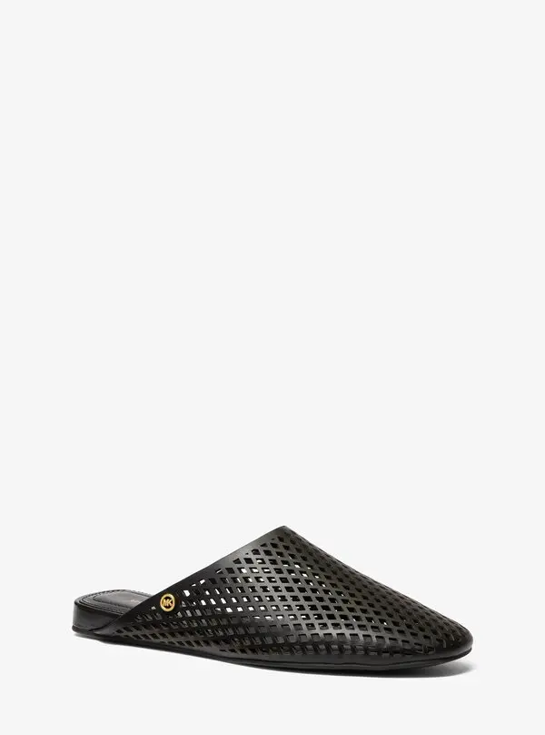 Michael Kors Cady Perforated Leather Mule - Black