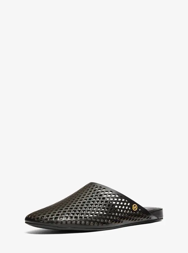 Michael Kors Cady Perforated Leather Mule - Black
