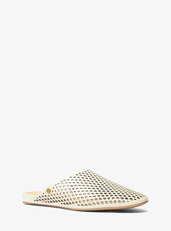 Michael Kors Cady Perforated Leather Mule - Natural