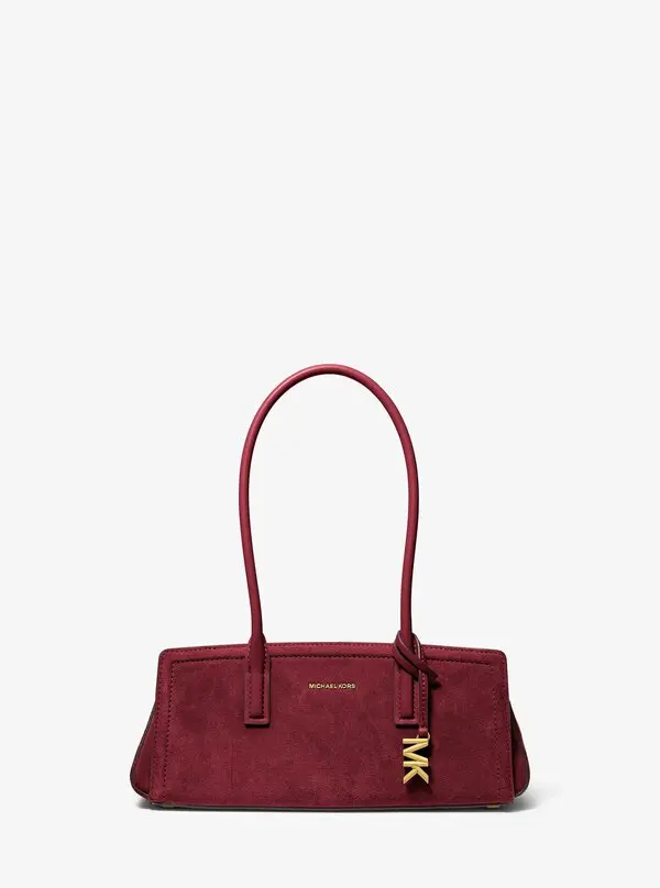 Michael Kors Laila Small Suede Shoulder Bag - Red