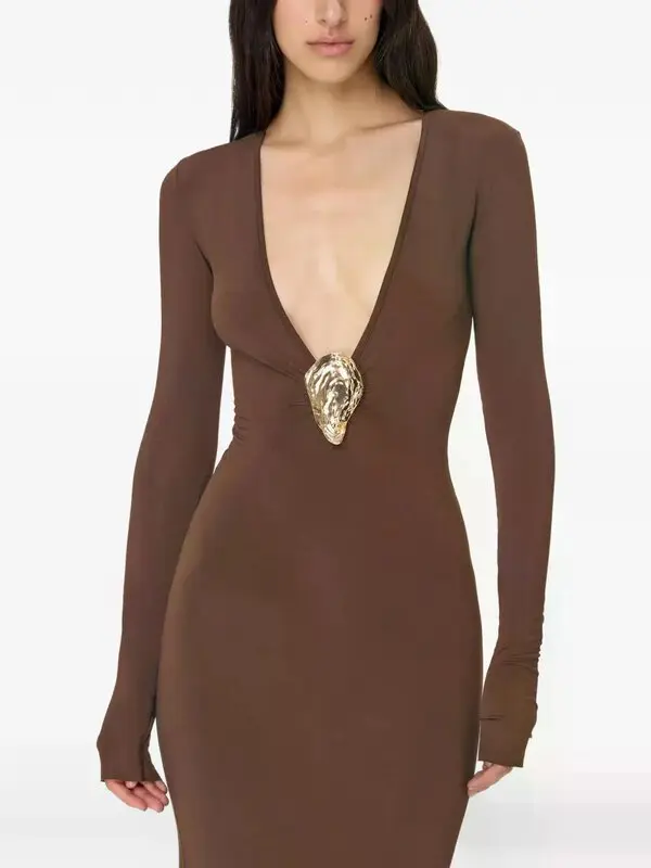 KOROBEYNIKOV Maxi Dress With Gold-tone Hardware