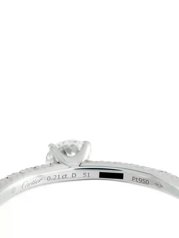 Cartier Etincelle Diamond Ring In Platinum