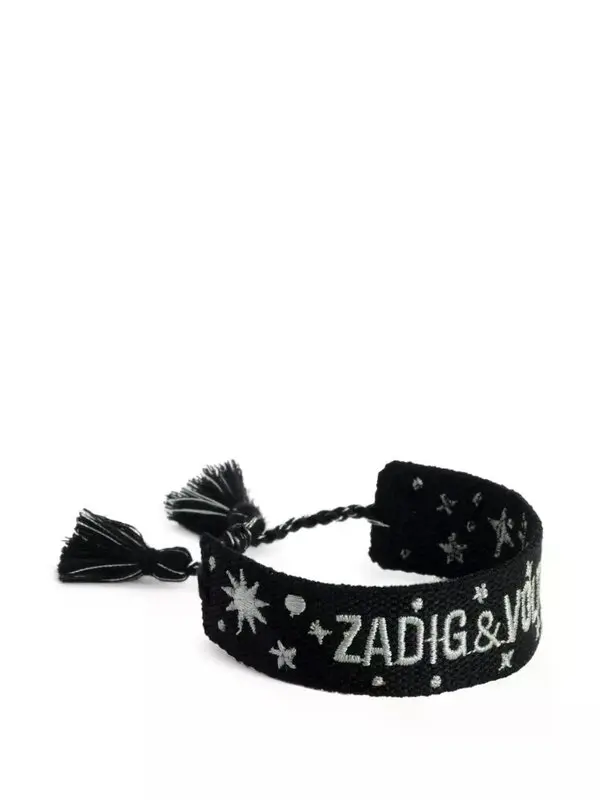 Zadig&Voltaire Woven Embroidery Bracelet With Tassel Detail