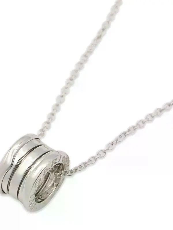 BVLGARI 18kt White Gold B.zero1 Pendant Necklace - Silver