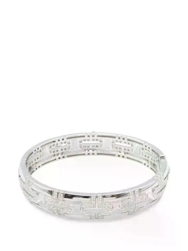BVLGARI 18k White Gold Diamond Parentesi Bracelet