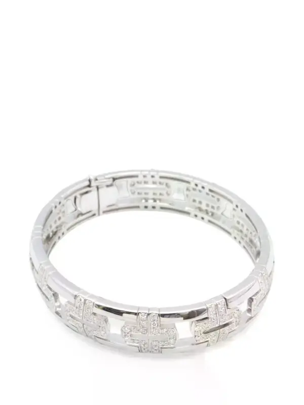 BVLGARI 18k White Gold Diamond Parentesi Bracelet