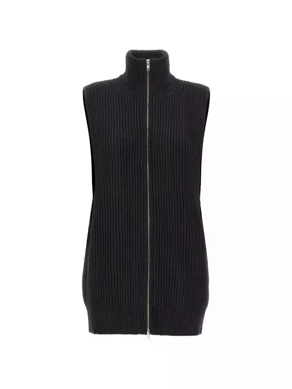 MAISON MARGIELA Ribbed-knit Zip-up Vest