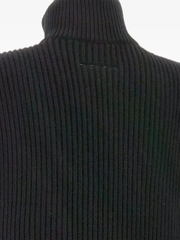 MAISON MARGIELA Ribbed-knit Zip-up Vest
